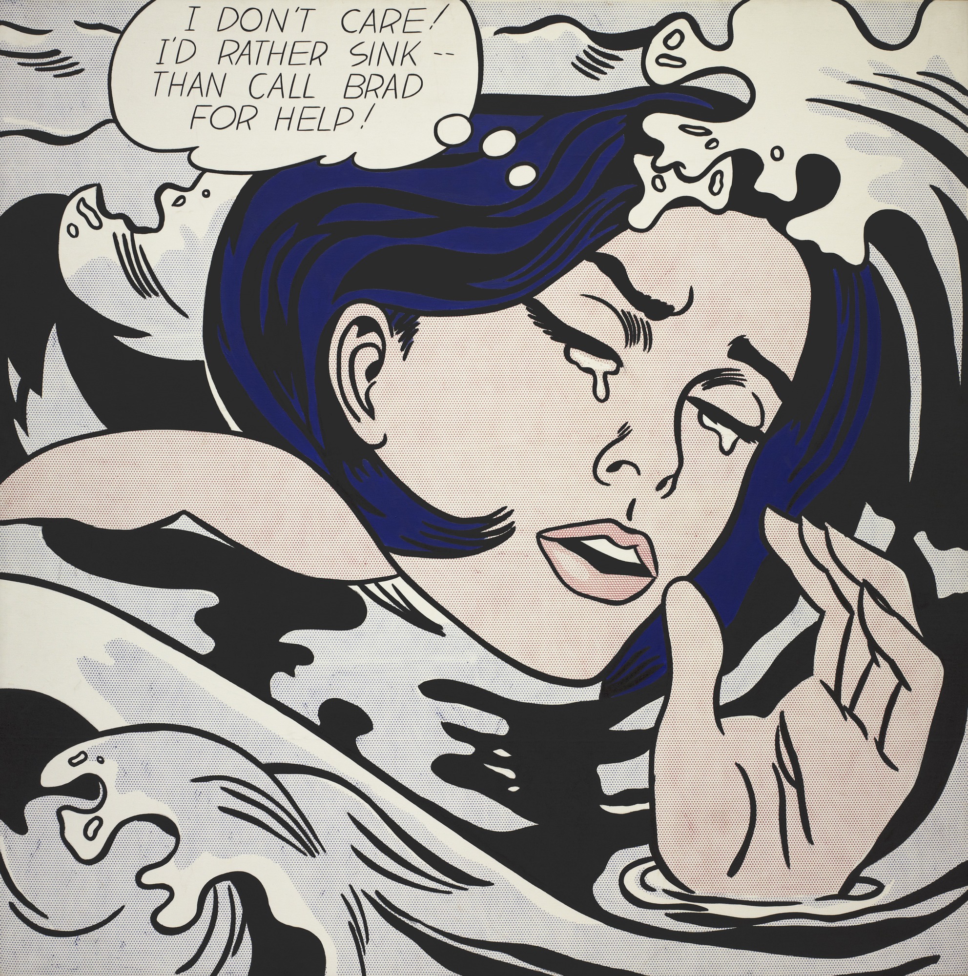 Girl Drowning In Water Drawing