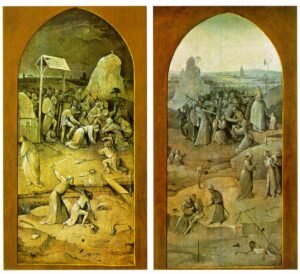 Triptych of the Temptation of St. Anthony (1501): Surreal world of Bosch