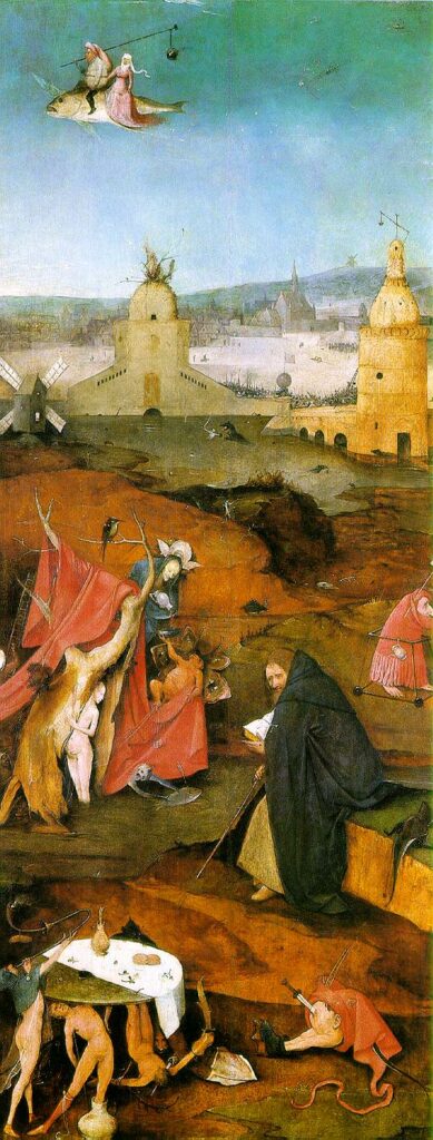 Triptych of the Temptation of St. Anthony (1501): Surreal world of Bosch
