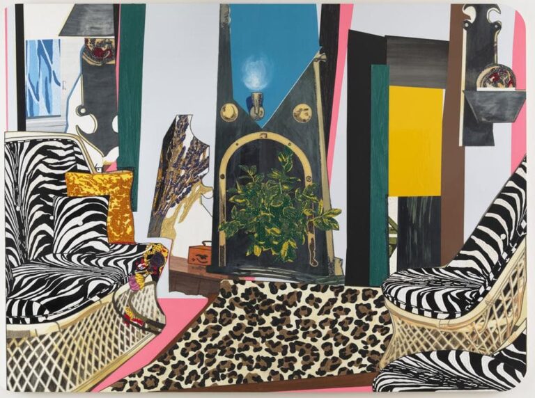 Zebra with Two Chairs and Funky Fur by Mickalene Thomas