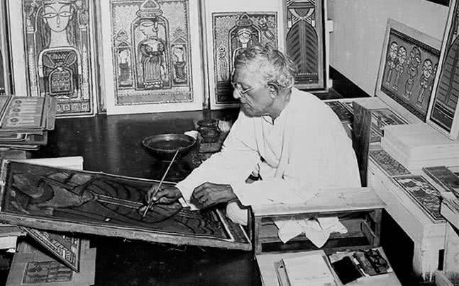 Erkundung von Jamini Roys Krishna und Balarama