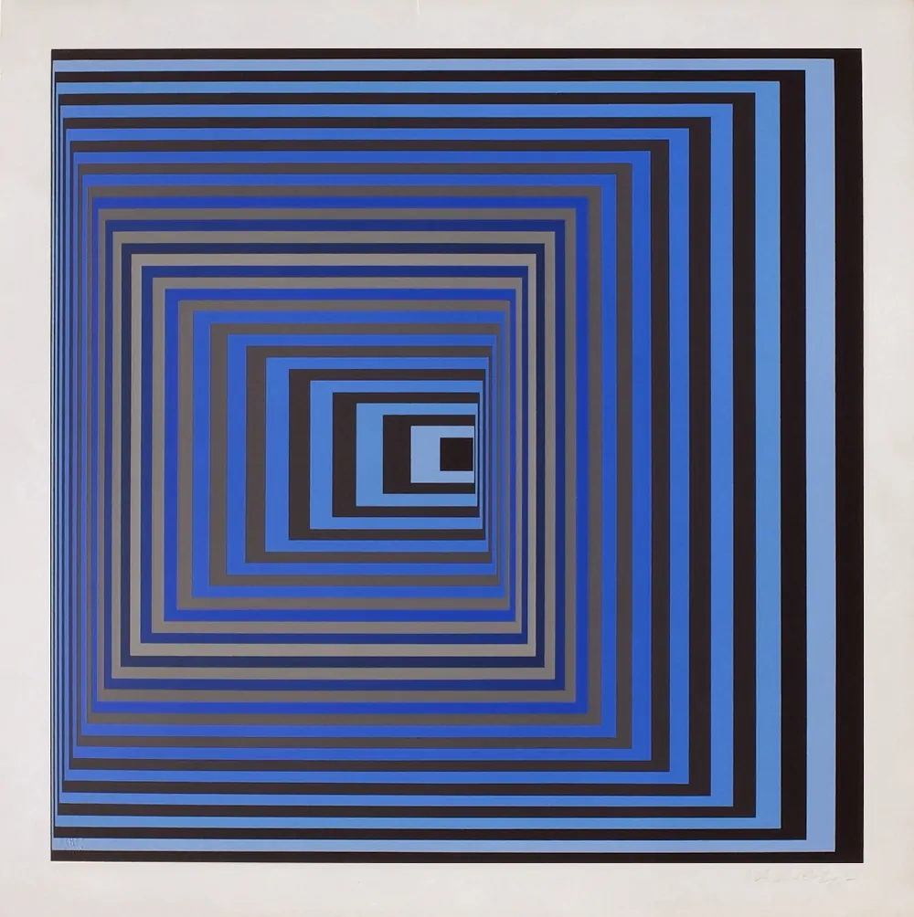 Explorando Vonal Ksz por Victor Vasarely