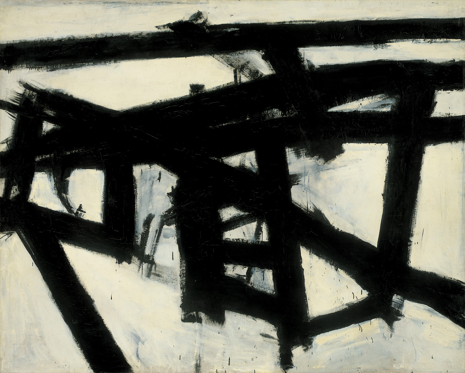 Explorer Mahoning de Franz Kline : Une Œuvre en Noir et Blanc