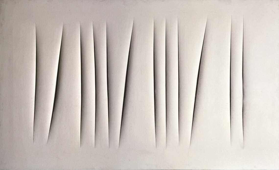 Lucio Fontana's Spatial Concept, Waiting: A Dive into the Infinite