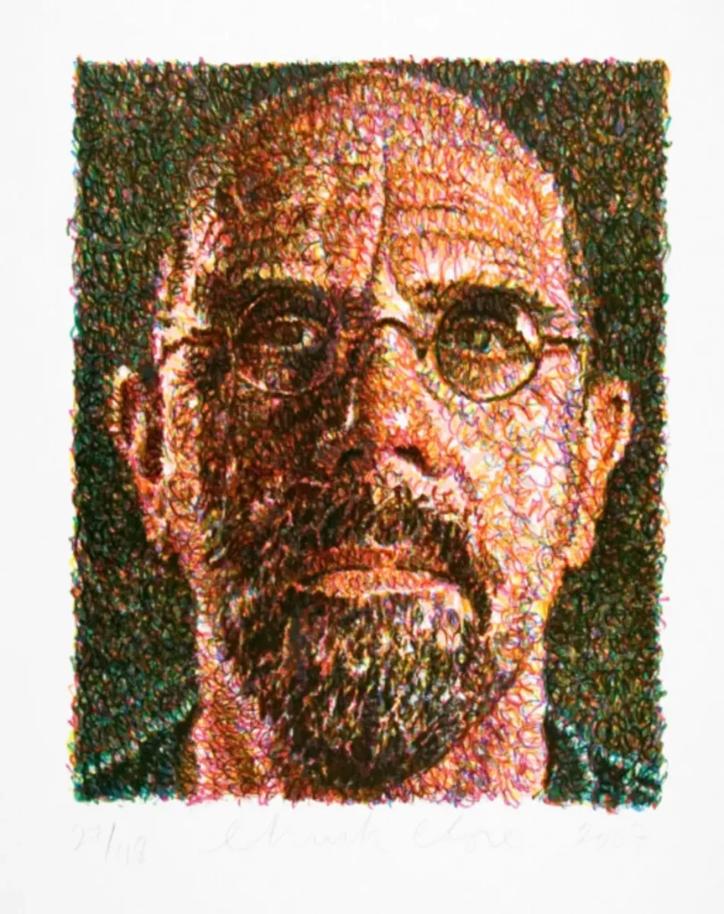 The Captivating Gaze of Chuck Close's Big Self-Portrait