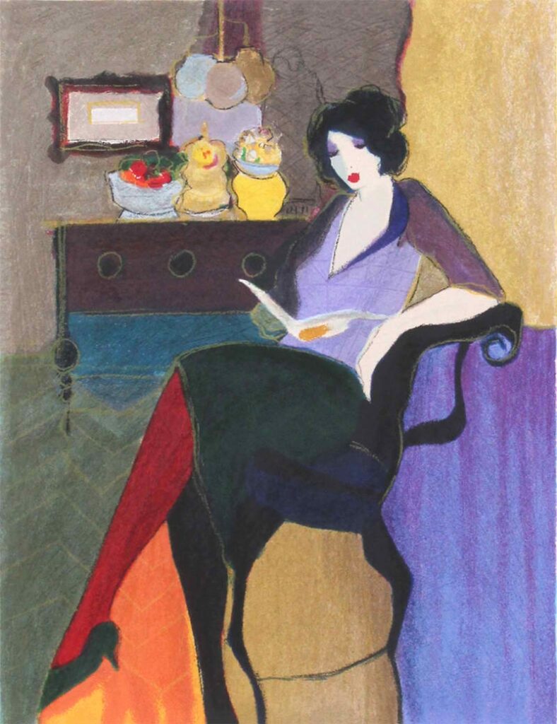 Exploring the Allure of Itzchak Tarkay's Seated Woman with a Book