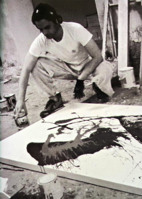 THE DANCE by Alessio Luzzi (2019) : Painting Enamel, Tar on Canvas ...