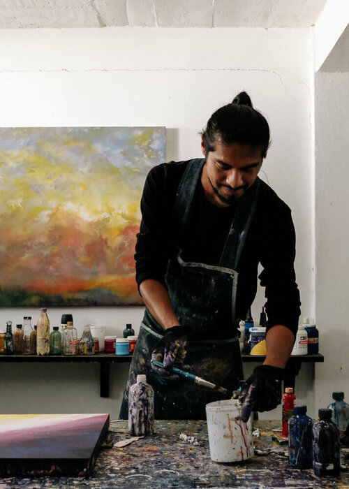 Sunset clouds by Roque Reyes (2021) : Painting Acrylic on Canvas ...