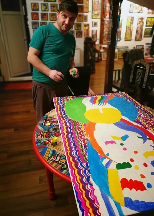 Inside Jonah's house by Laurentiu Dimisca (2025) : Painting Acrylic on ...