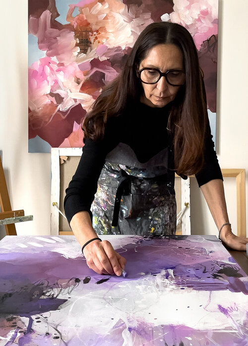 Daydreams by the water de Inès Khadraoui (2025): Pintura Acrílico en ...