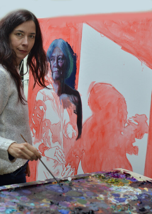 Between time and memory von Francien Krieg (2024): Malerei Öl auf Holz ...