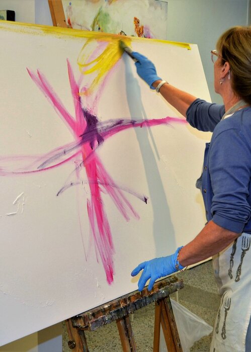 Spring flowering by Dominique Desmeules (2025) : Painting Acrylic ...