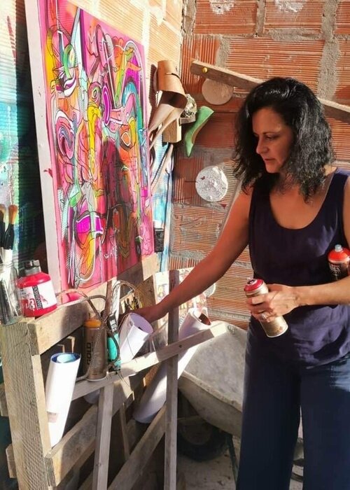 Techno Street de Muriel Deumié (2025) : Peinture Acrylique, Graffiti ...