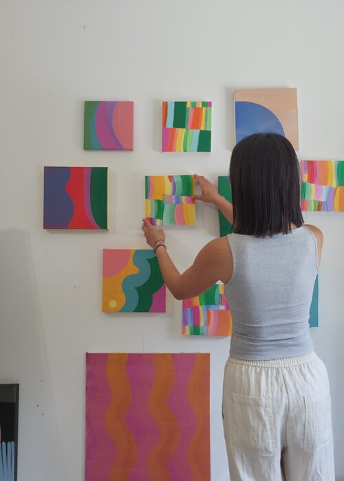 Dazzled in Pink by Amy Kim (2025) : Painting Acrylic on Canvas - Singulart