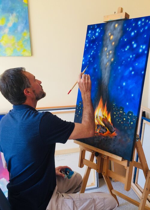 Triptych-Poem about Love by Andrei Engelman (2020) : Painting Oil on ...