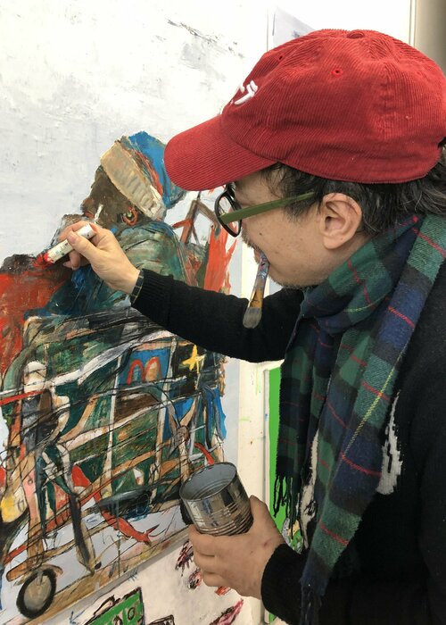 Hold the phone by Andrew Chan (2020) : Painting Acrylic, Oil on Canvas ...