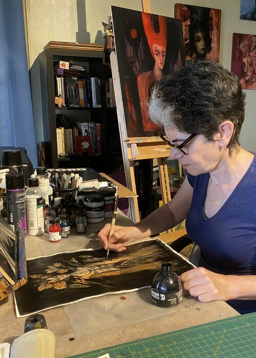 Leaving Behind by Sona Babajanyan (2021) : Other Media Acrylic, Collage on Wood - SINGULART