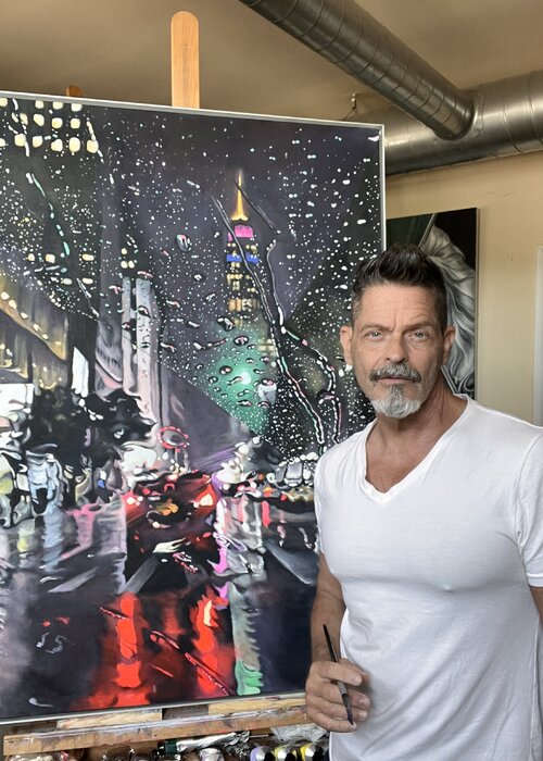 Umbrella by Michael Steinbrick (2022) : Painting Oil on Canvas - Singulart