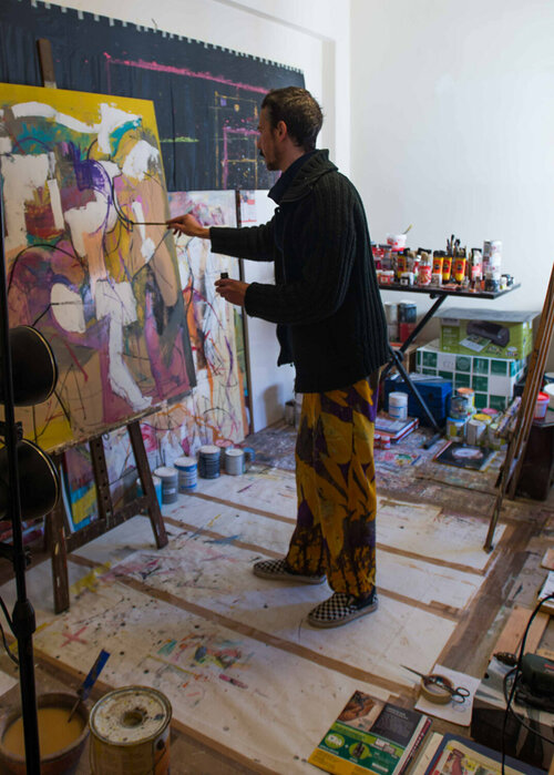 Don´t go by Bruno Varatojo (2022) : Painting Acrylic, Collage on Wood ...