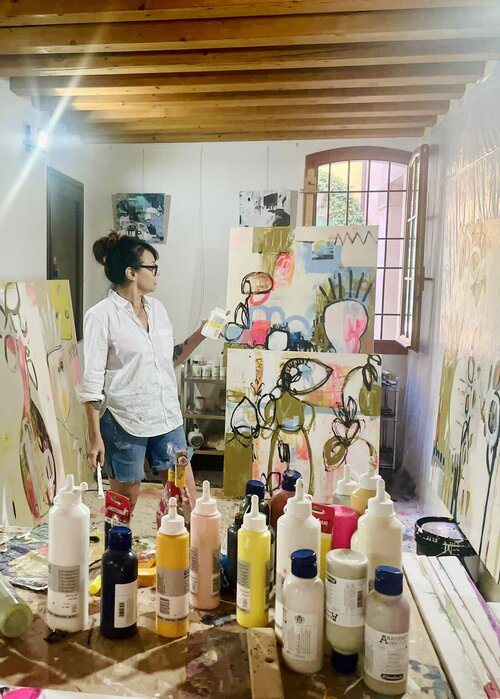 Smell The Roses by Lynette Reed (2023) : Painting Acrylic on Canvas ...