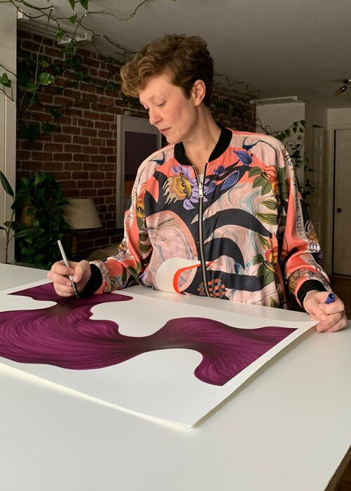 Fumo Rosa by Lali Torma (2022) : Drawing India Ink on Paper - SINGULART