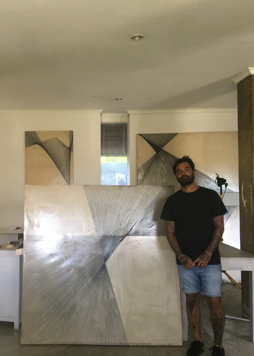 # 1 by Cesar Fernandez (2021) : Other Media Resin, Wool on Canvas ...