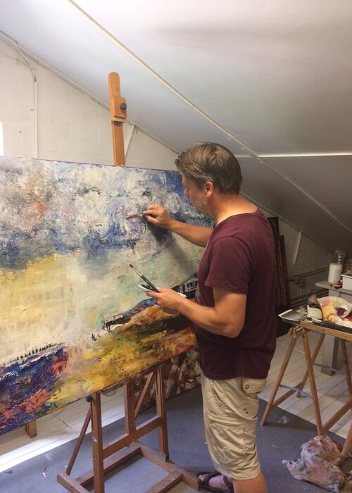 Transition 1 von Frank Keiren (2024): Malerei Acryl auf Leinen - Singulart