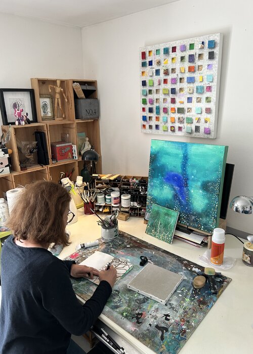 Chantier 3 by Christine Fiala (2025) : Painting Acrylic on Canvas ...