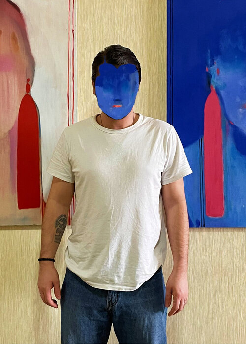 The Deer de Gela Mikava (2024) : Peinture Acrylique, Pigments sur Lin ...