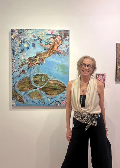 Visual Echoes by Denise Adler (2023) : Painting Oil, Collage on Canvas ...