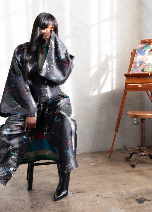 Cosmic Travel by Monique Kennedy (2023) : Painting Acrylic, Cotton on ...