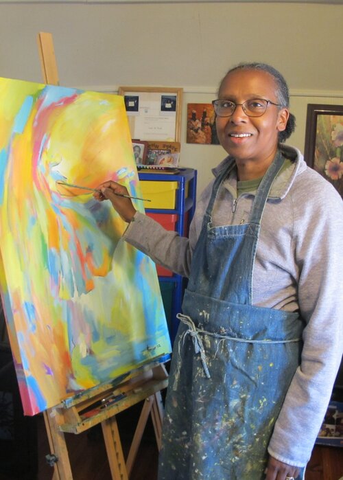 Clash of the Titans di Leah Thompson (2024): Pittura a Olio su Tela ...