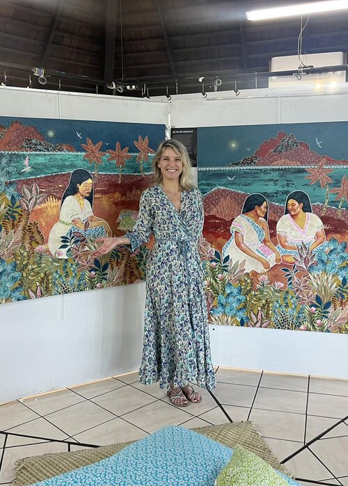 Blue rhapsodie de Stéphanie Gendron (2023): Pintura Acrílico, Collage ...