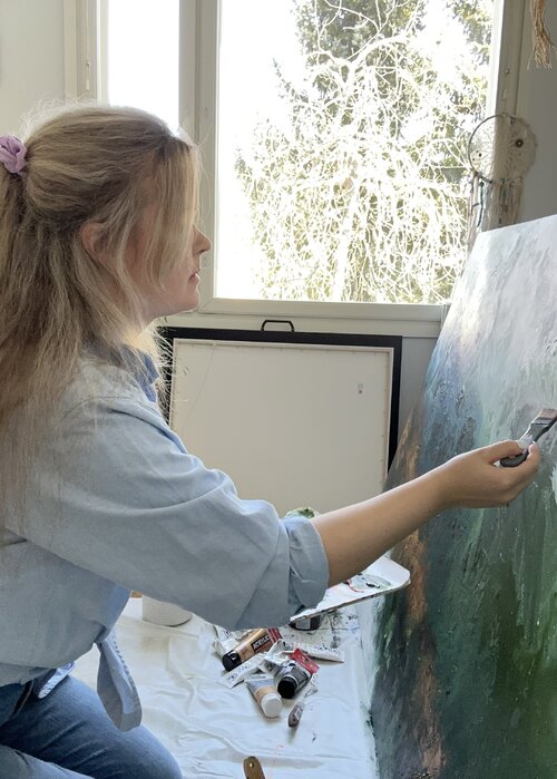 Run away de Jenna Silander (2025) : Peinture Acrylique sur Carton ...