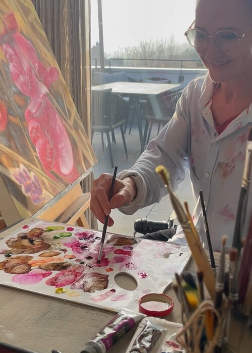 Fractured Unity by Bettina Klaiber (2024) : Painting Acrylic, Collage ...