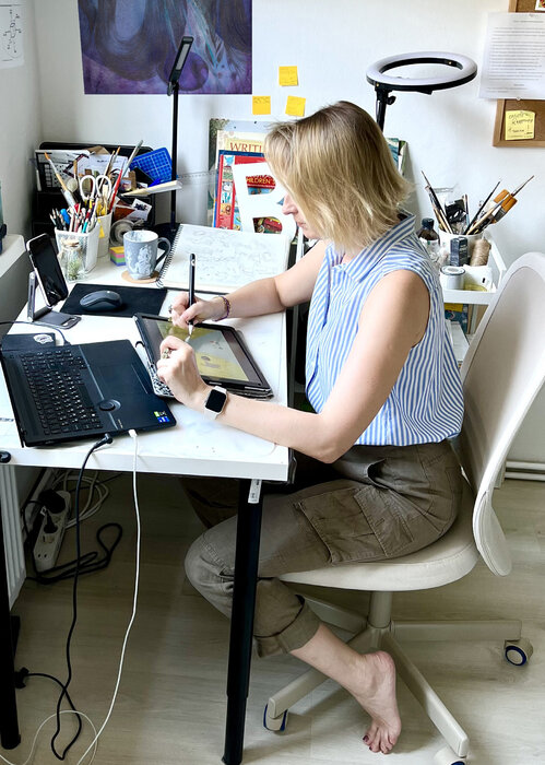 Winter Budapest by Natalia Nik (2024) : Digital Digital, Pencil on ...