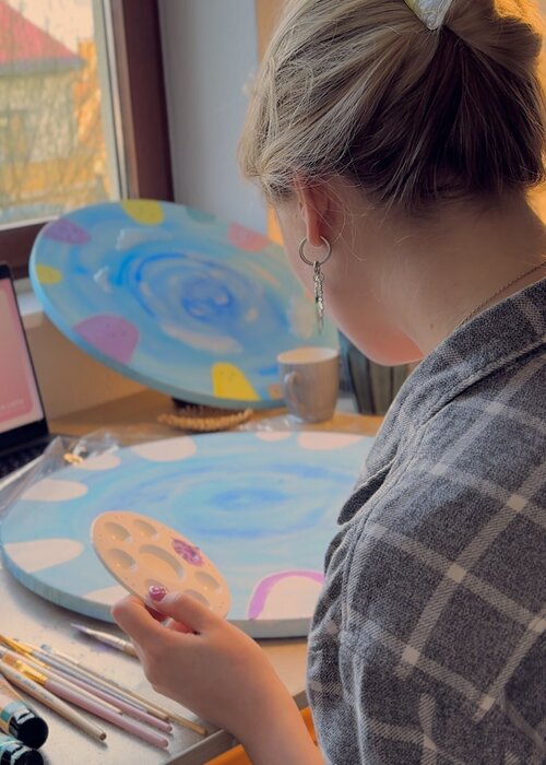 Untitled Abstraction 4 de Maria Danilenko (2025) : Peinture Acrylique ...