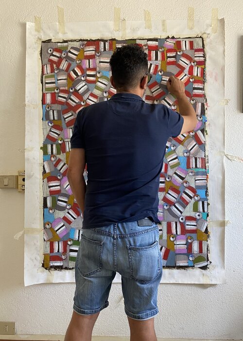 Senza titolo de Cino Angioni (2025) : Peinture Pastel gras sur Papier ...