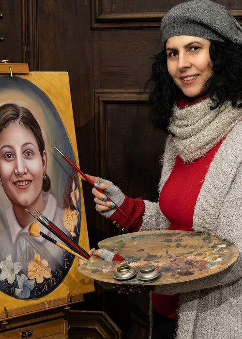 Il battesimo di Gesù de Elena Prosperi (N.D) : Peinture Tempera ...