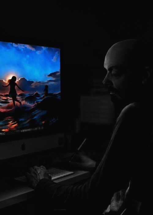 A city og dreams de michael malicoat (2025): Digital Digital en Lienzo - Singulart