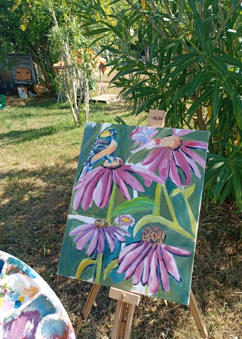 Pesco in fiore by Aurora Testi (2025) : Painting Acrylic on Canvas ...