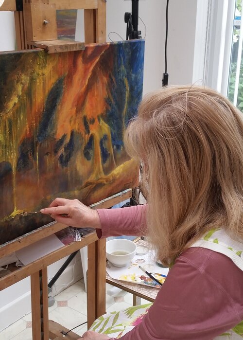 Sailing in to the Storm by M T MOLNER (N.D) : Painting Oil on Canvas ...