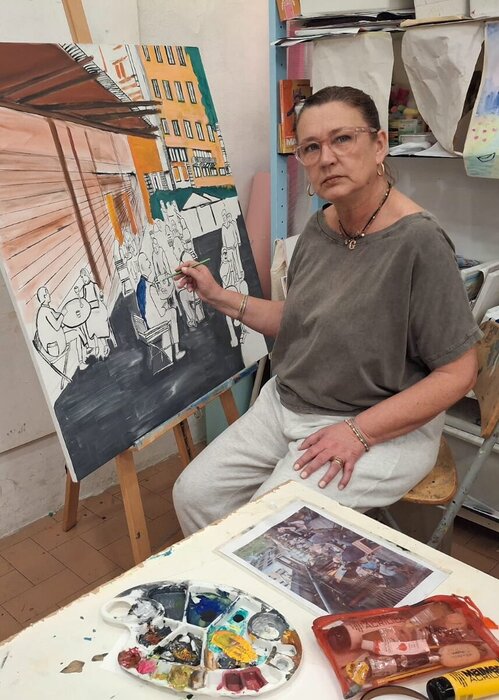 Ponte milvio de Giulia Cattabriga (2025) : Peinture Acrylique, Tempera ...