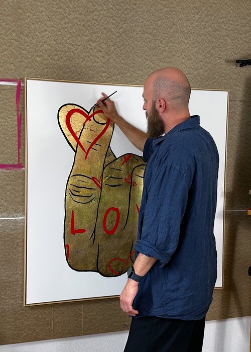 Giraffe by Felix Endriss (2024) : Painting Acrylic, Pastel on Paper ...