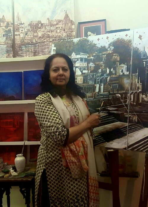 Our Kashi by Mamta Malhotra (2025) : Painting Oil on Canvas - Singulart