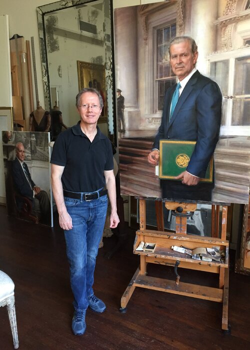 Grace Church de Ronald Sherr (1985) : Peinture Huile sur Toile - Singulart