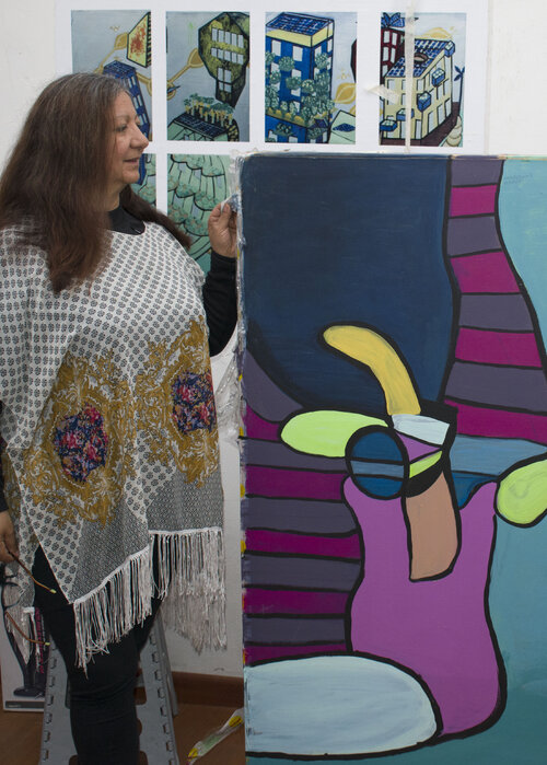 El Jardín circular by Ana Bravo (2025) : Painting Acrylic on Paper ...