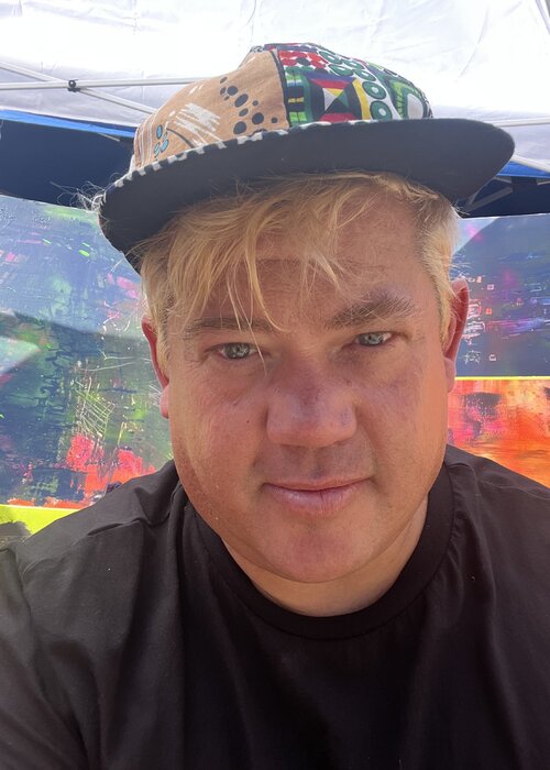 Divided by Kriston Reid (2025) : Painting Acrylic, Pencil on Canvas ...