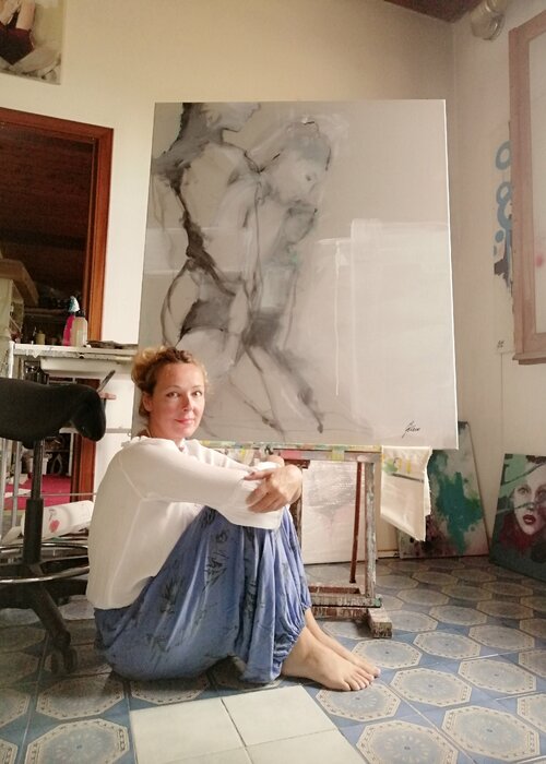 INTO THE RED ROOM de Petra Kaindel (2015): Pintura Acrílico en Lienzo ...