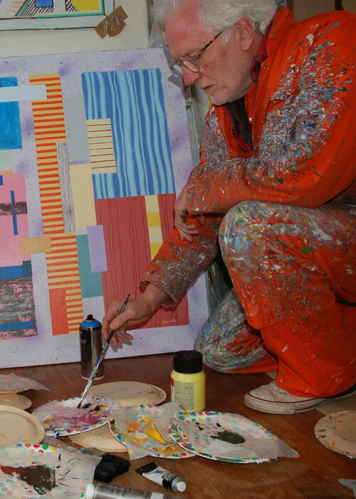 Map of Amsterdam by Steve White (2022) : Painting Acrylic on Linen ...